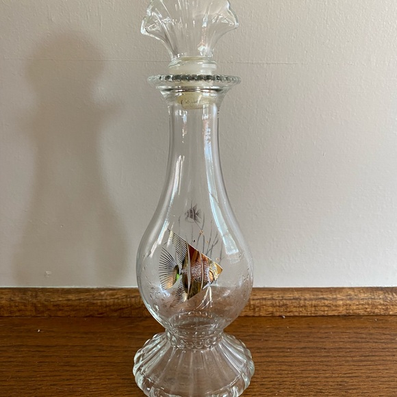 Avon | Art | Vintage Avon Gold Angel Fish Glass Bath Oil Shell Stopper ...